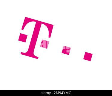 Telekom Albania, rotated logo, white background Stock Photo - Alamy