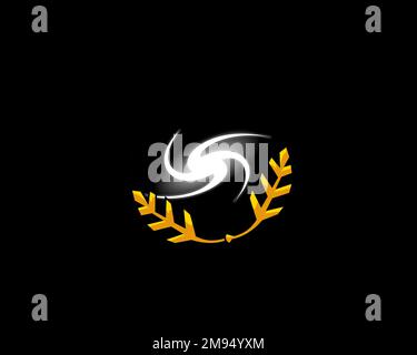 Thousand Parsec, rotated logo, black background B Stock Photo - Alamy