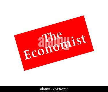 The Economist, rotated logo, white background B Stock Photo - Alamy