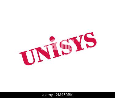 Unisys, rotated logo, white background B Stock Photo - Alamy