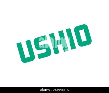 Ushio Inc. rotated logo, white background B Stock Photo - Alamy