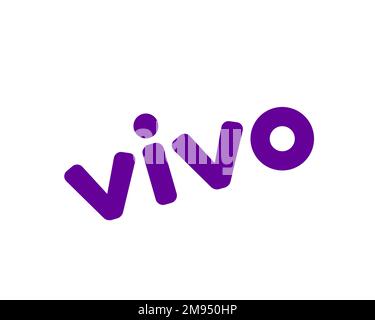 Vivo telecommunications, rotated logo, white background B Stock Photo ...