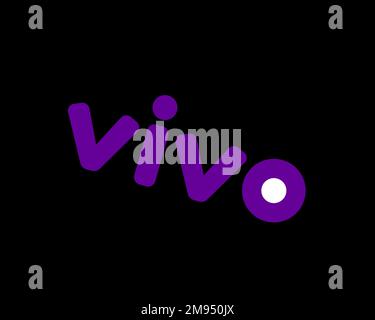 Vivo telecommunications, rotated logo, black background Stock Photo - Alamy
