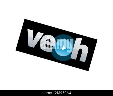 Veoh, rotated logo, white background Stock Photo - Alamy