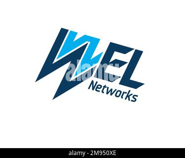 WEL Networks, rotated logo, white background Stock Photo - Alamy