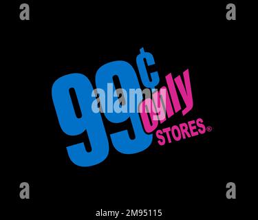 99 Cents Only Stores, Logo, Black Background Stock Photo - Alamy