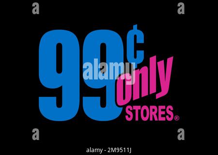 99 Cents Only Stores, Logo, White Background Stock Photo - Alamy