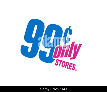 99 Cents Only Stores, Logo, White Background Stock Photo - Alamy