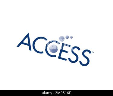 Access company, rotated logo, white background Stock Photo - Alamy