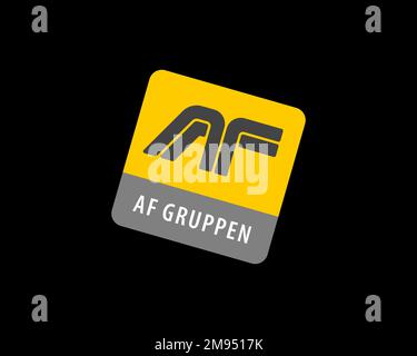 AF Group, rotated logo, black background Stock Photo - Alamy