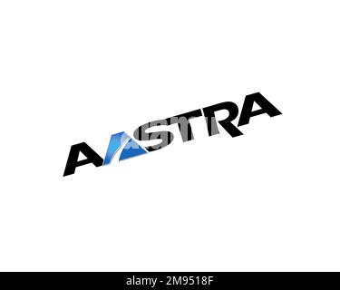 Aastra Technologies, rotated logo, white background B Stock Photo - Alamy