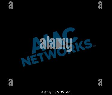 AMC Networks, rotated logo, black background B Stock Photo - Alamy