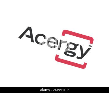 Acergy, rotated logo, white background Stock Photo - Alamy