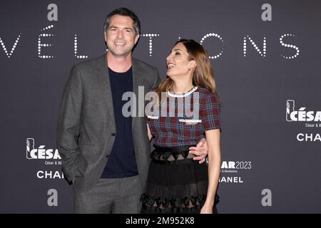 Thibault Gast and Audrey Diwan attend the Cesar - Revelations 2023 at ...