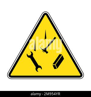 Hazard sign with falling objects symbol Stock Photo - Alamy