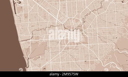 Adelaide map. Detailed map of Adelaide city administrative area ...