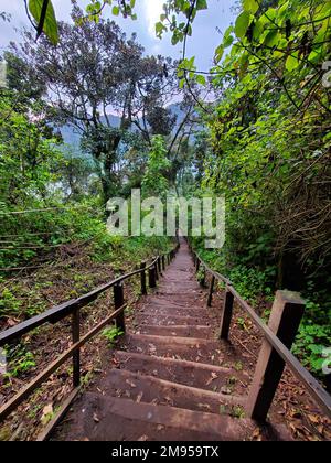 Mayan sacred Chicabal Lake (Laguna Chicabal) at Volcan Chicabal ...