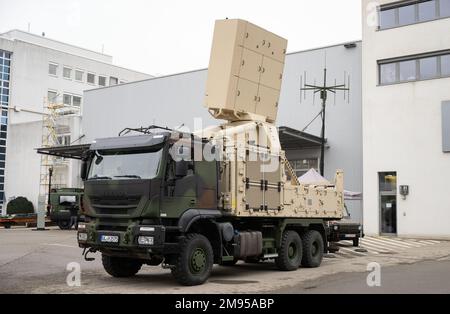 Ulm, Germany. 16th Jan, 2023. A Eurofighter Common Radar System ECRS ...
