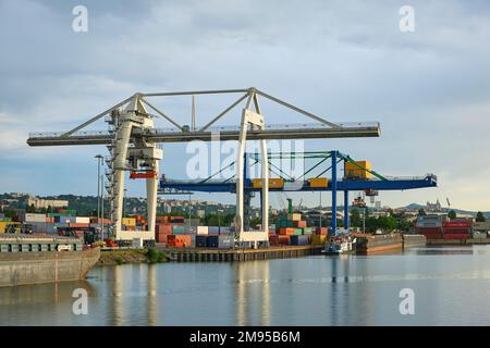 Port Edouard Herriot Lyon Stock Photo - Alamy