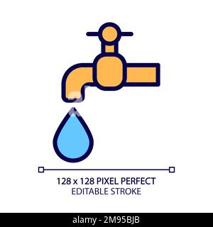 Water bill pixel perfect RGB color icon Stock Vector Image & Art - Alamy