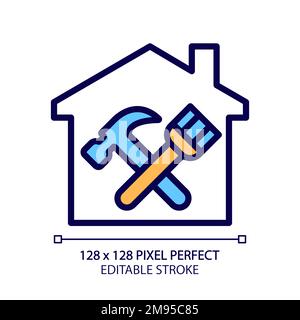 Brush pixel perfect RGB color ui icon Stock Vector Image & Art - Alamy