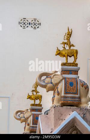 Decorative pier capping of fence in front of Peranakan shophouse on ...