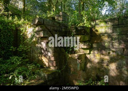 Ruins of Mytholm Mill at Uppermill, Greater Manchester, England Stock ...
