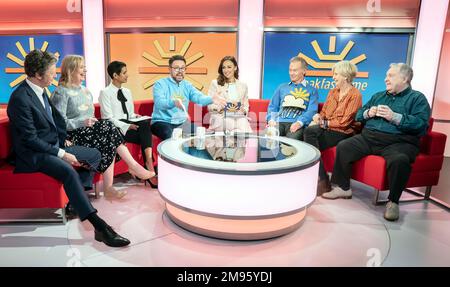 (left to right) Charlie Stayt, Carol Kirkwood, Naga Munchetty, Jon Kay ...