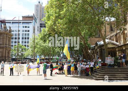 Sydney, Australia. 17th January 2023. Ukrainians and their supporters ...