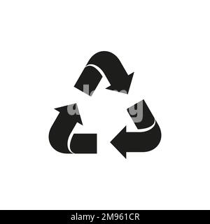 Triangular recycling symbol on a white background. Ecologically clean ...