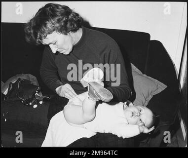 Changing A Nappy 1970s Stock Photo - Alamy