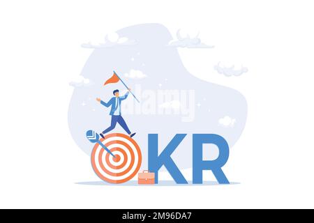 Management and business KPI idea. Key Performance Indicators vector layout with gears and ...