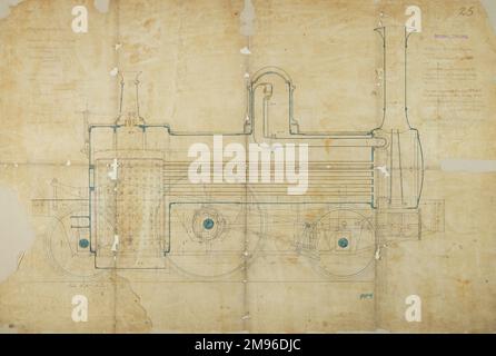 Passenger engine, longitudinal section Stock Photo - Alamy