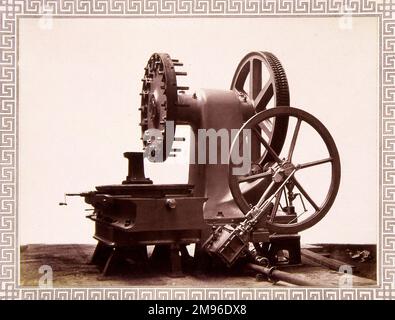 Armour plate milling machine with engine attached Stock Photo - Alamy