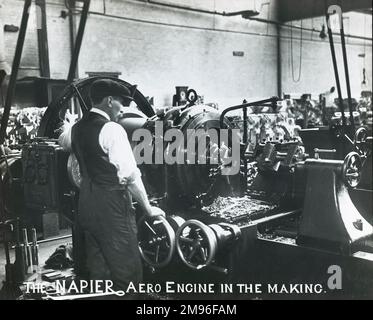 The Napier aero engine in the making five stages of Lion cylinder ...