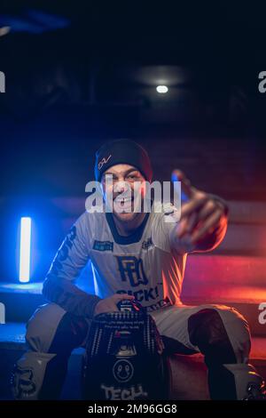 David Rinaldo posing in a photo session Stock Photo - Alamy