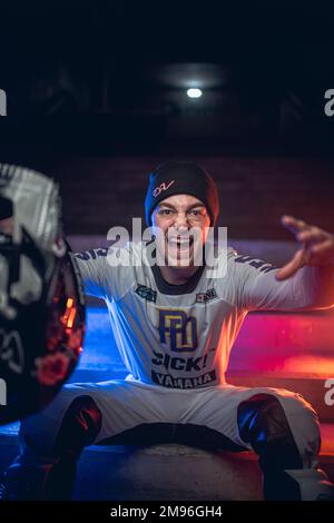 David Rinaldo posing in a photo session Stock Photo - Alamy