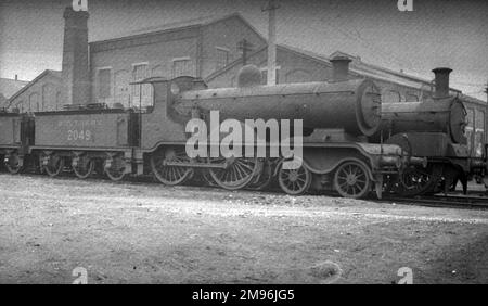 A Southern steam engine with trucks attached Stock Photo - Alamy