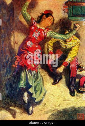 Scene from the opera, Carmen, by George Bizet Stock Photo - Alamy