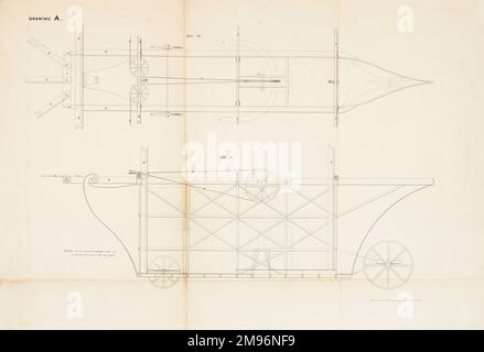 HENSON AERIAL STEAM CARRIAGE in an imaginary flight in 1843. It was ...