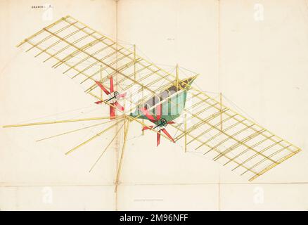 HENSON AERIAL STEAM CARRIAGE in an imaginary flight in 1843. It was ...