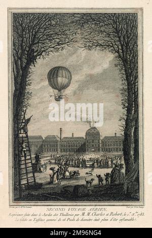 A balloon which ascended from the Tuileries Gardens, Paris, on either ...