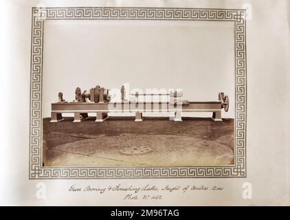 Gun boring and finishing lathe. Height of centres 12 inches Stock Photo ...