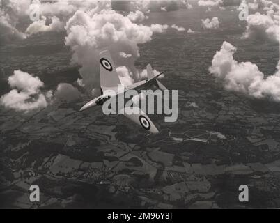 Hawker P1067 Hunter first prototype, WB188, on the ground Stock Photo ...