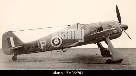 Captured Focke-Wulf Fw190A-3, MP499, in RAF markings. Ready for take ...