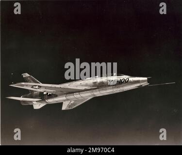 The North American F-100 Super Sabre F-100A, shown here with its ...