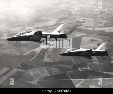 The first Hawk, XX154, in the air for the first time on 21 August 1974 ...