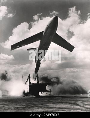 Martin Matador immediately after launch from its zero-length launcher ...