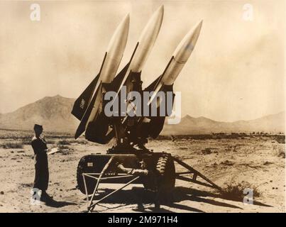 Raytheon/Northrop Hawk surface-to-air guided missiles on a mobile ...