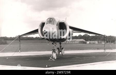 The first Hawker P1127, XP831, during tethered hovering tests Stock ...